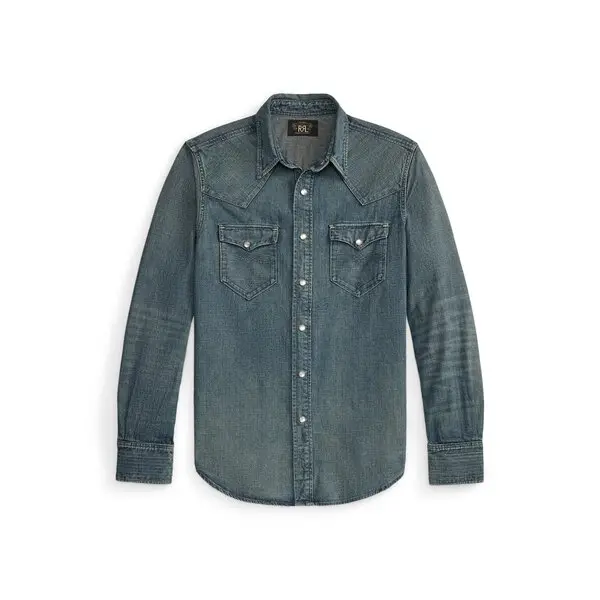 Ralph Lauren Lim Fit Denim Wetern Hirt