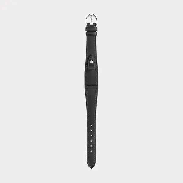Ralph Lauren Petite Stirrup Cafskin Watch Strap - Black