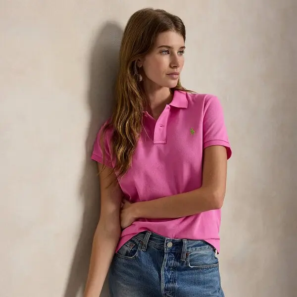 Ralph Lauren Classic Fit Mesh Polo Shirt - Dalia Pink