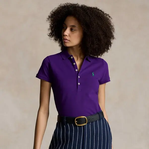 Ralph Lauren Slim Fit Stretch Polo Shirt - Chalet Purple
