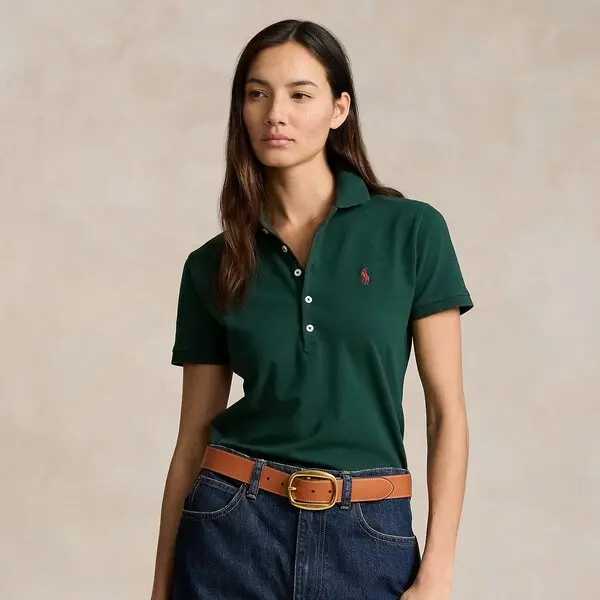 Ralph Lauren Slim Fit Stretch Polo Shirt - College Green