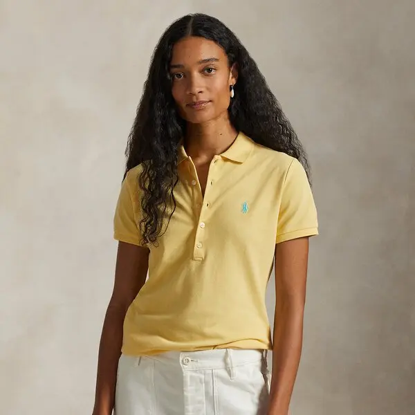 Ralph Lauren Slim Fit Stretch Polo Shirt - Corn Yellow
