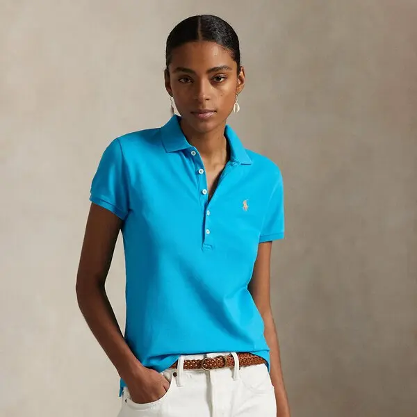 Ralph Lauren Slim Fit Stretch Polo Shirt - Cove Blue