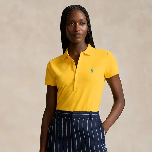 Ralph Lauren Slim Fit Stretch Polo Shirt - Yellowfin