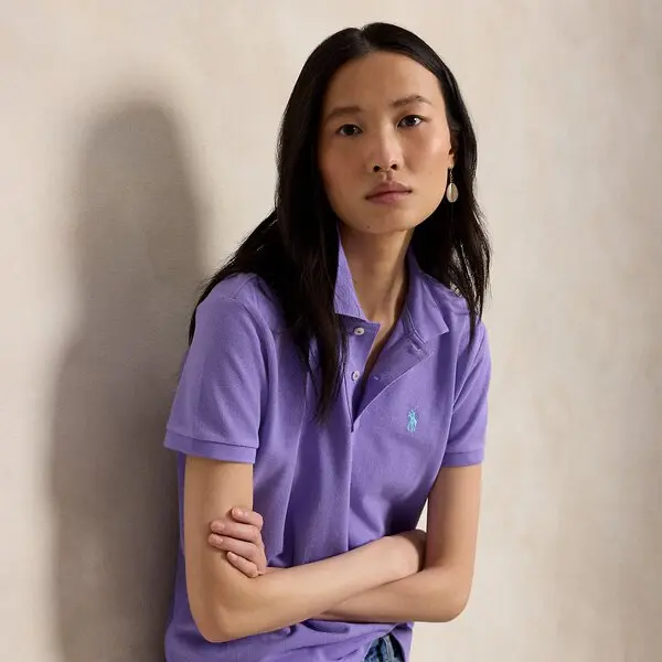 Ralph Lauren Classic Fit Mesh Polo Shirt - Cactus Purple