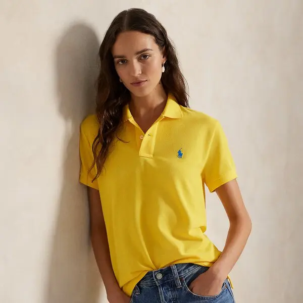 Ralph Lauren Classic Fit Mesh Polo Shirt - Yellowfin