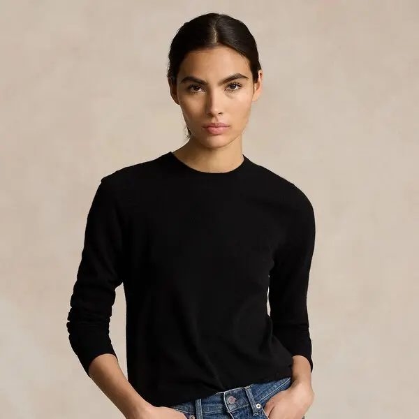Ralph Lauren Cahmere Crewneck Weater - Polo Black