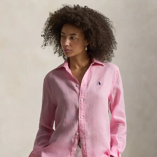 Ralph Lauren Cassic Fit Inen Shirt - Carmel Pink