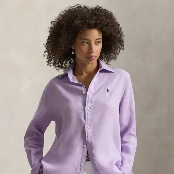 Ralph Lauren Cassic Fit Inen Shirt - Light Mauve
