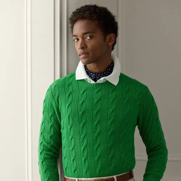 Ralph Lauren Cable-knit Cashmere Sweater - Nautical Green