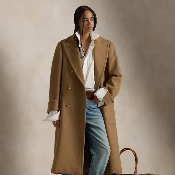 Ralph Lauren Hair Long Polo Coat - Camel