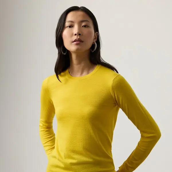Ralph Lauren Cashmere Crewneck Sweater - Racing Yellow
