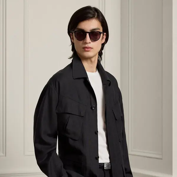 Ralph Lauren Silk-linen Field Jacket - Black