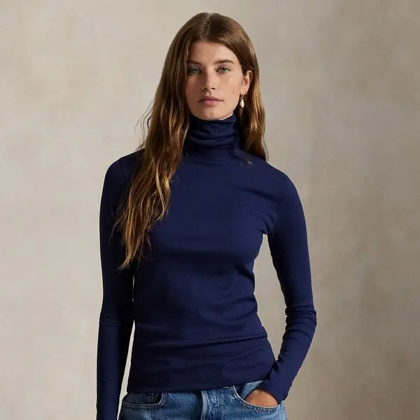 Ralph Lauren Stretch Turtleneck - Newport Navy
