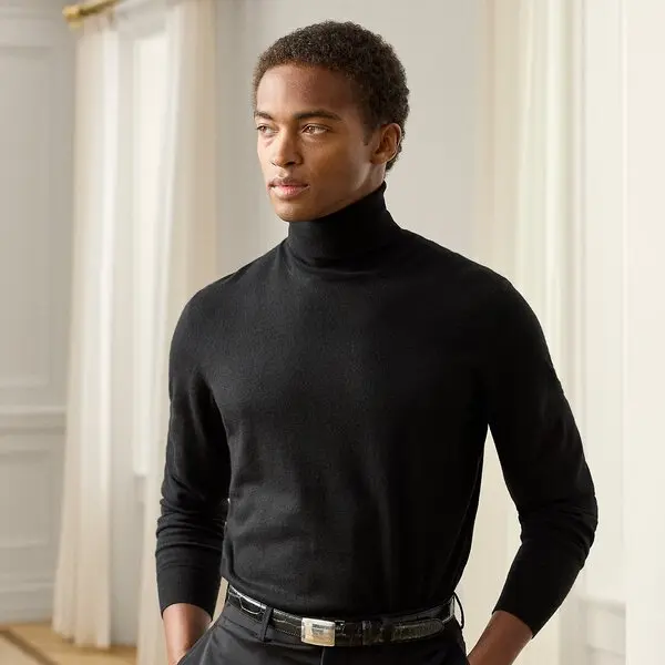 Ralph Lauren Cashmere Turtleneck Sweater - Classic Black