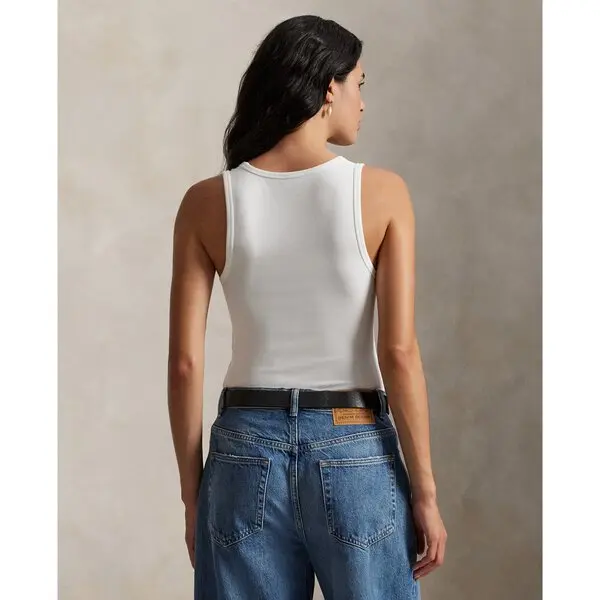 Ralph Lauren Scoop Neck Sleeveless Bodysuit