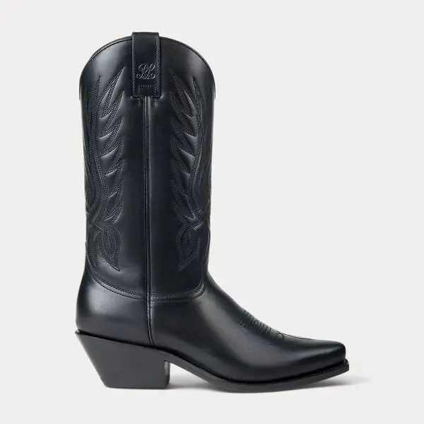 Ralph Lauren Chilton Cowboy Boots - Black