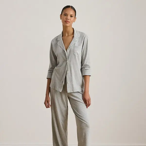 Ralph Lauren Cotton Jerey Pajama Et - Grey