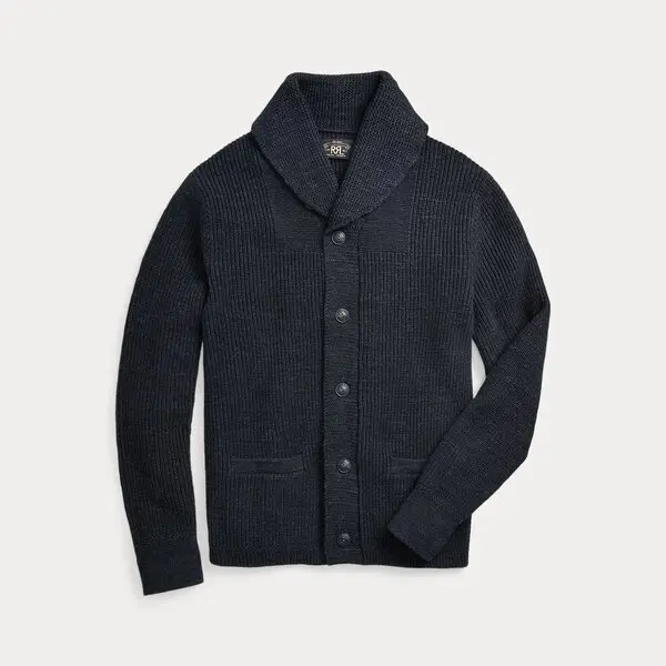 Ralph Lauren Cotton Shawl-collar Cardigan - Dark Navy Heather