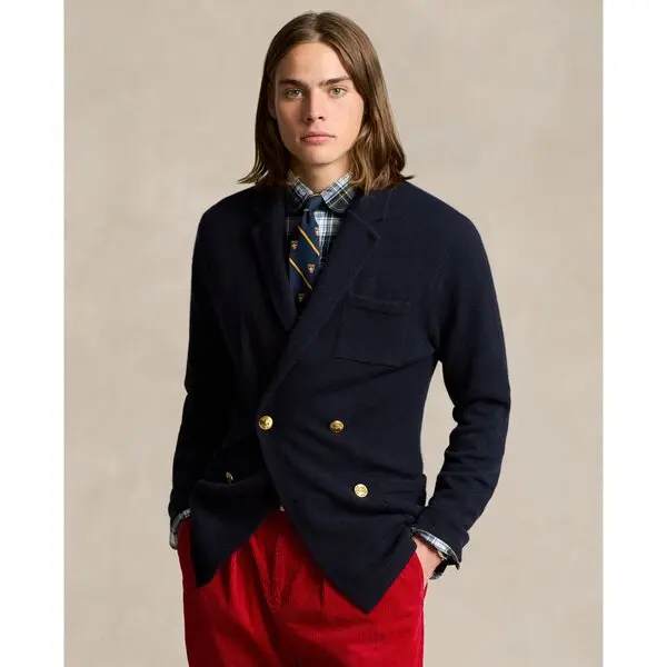 Ralph Lauren Cashmere Knit Polo Blazer Cardigan