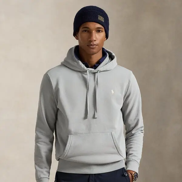 Ralph Lauren Loopback Fleece Hoodie - Soft Grey