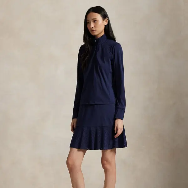 Ralph Lauren Eyelet Interlock Long Kort - Refined Navy
