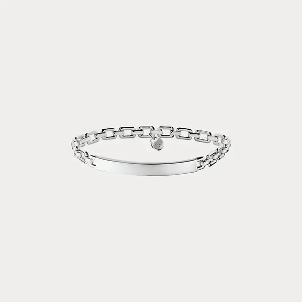 Ralph Lauren Sterling Silver Ini Id Bracelet - Grey