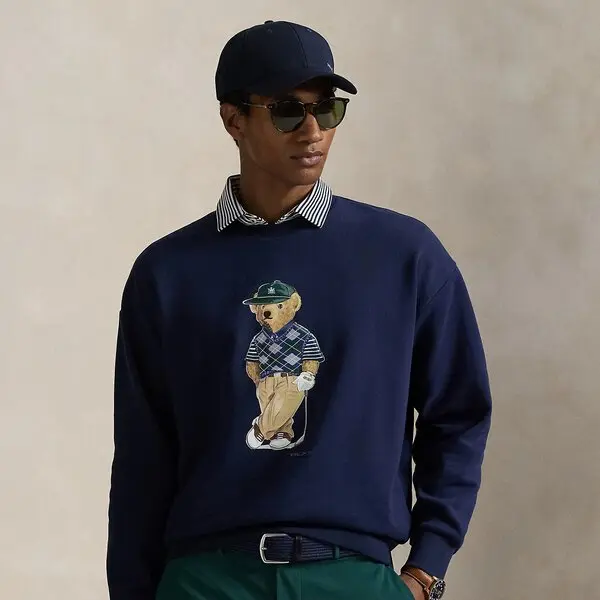 Ralph Lauren Relaxed Fit Fleece Polo Bear Sweatshirt - Refined Navy
