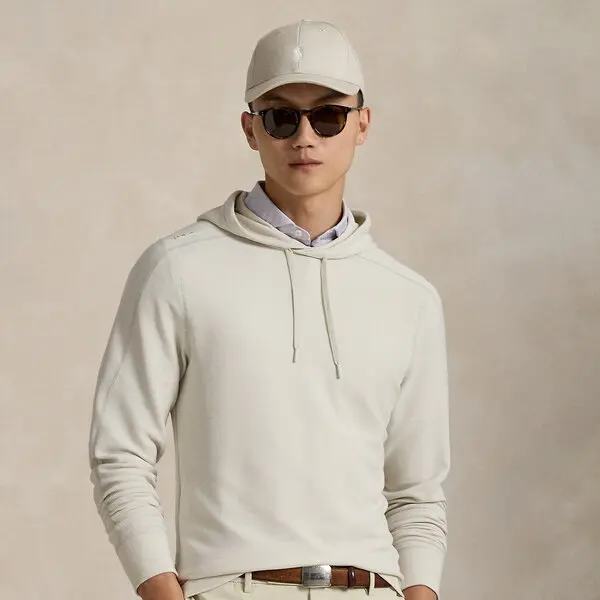 Ralph Lauren Performance Waffle-knit Hoodie - Ceramic White