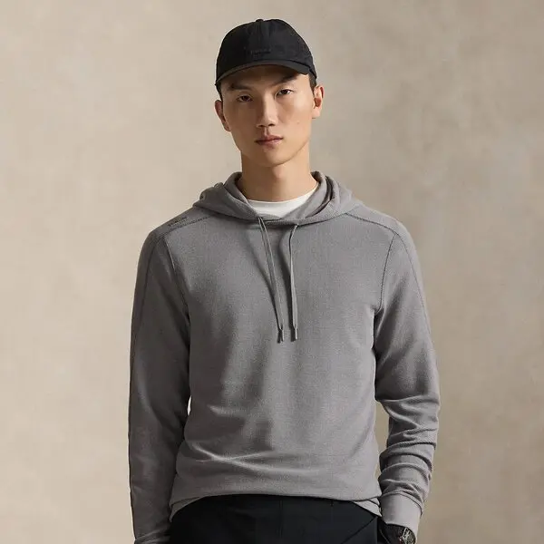 Ralph Lauren Performance Waffle-knit Hoodie - Perfect Grey
