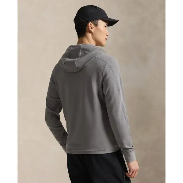 Ralph Lauren Performance Waffle-knit Hoodie - Perfect Grey