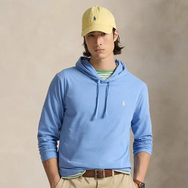 Ralph Lauren Hooded Jersey T-shirt - Bristol Blue