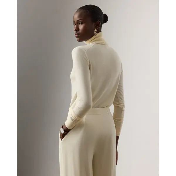 Ralph Lauren Cashmere Turtleneck Sweater - Lux Cream
