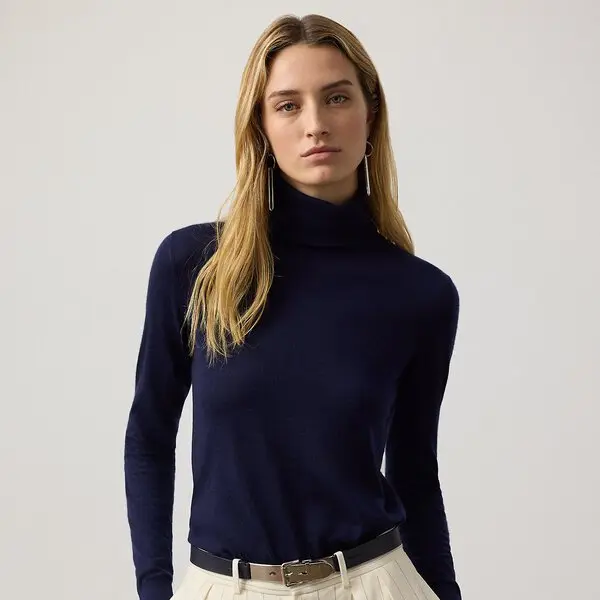Ralph Lauren Cashmere Turtleneck Sweater - Lux Navy