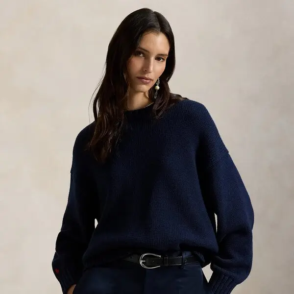Ralph Lauren Cotton Crewneck Sweater - Hunter Navy