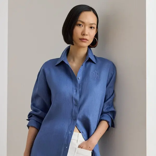 Ralph Lauren Relaxed Fit Linen Shirt - Carson Blue