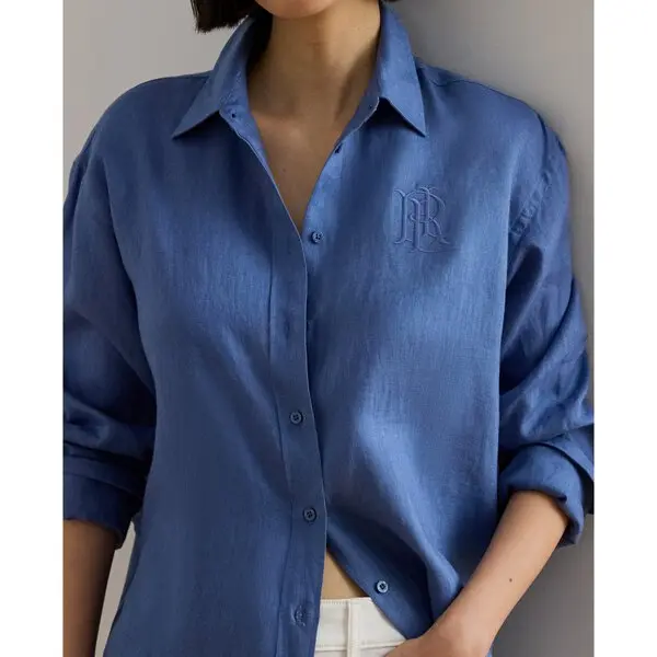 Ralph Lauren Relaxed Fit Linen Shirt - Carson Blue