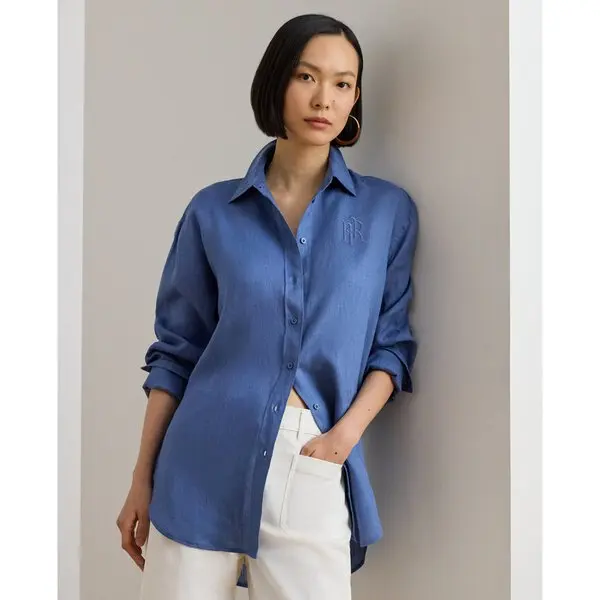 Ralph Lauren Relaxed Fit Linen Shirt - Carson Blue