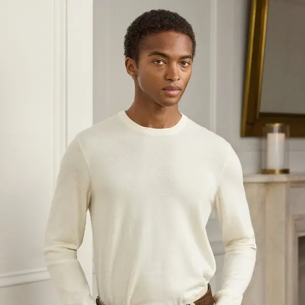 Ralph Lauren Cashmere Crewneck Sweater - Classic Cream