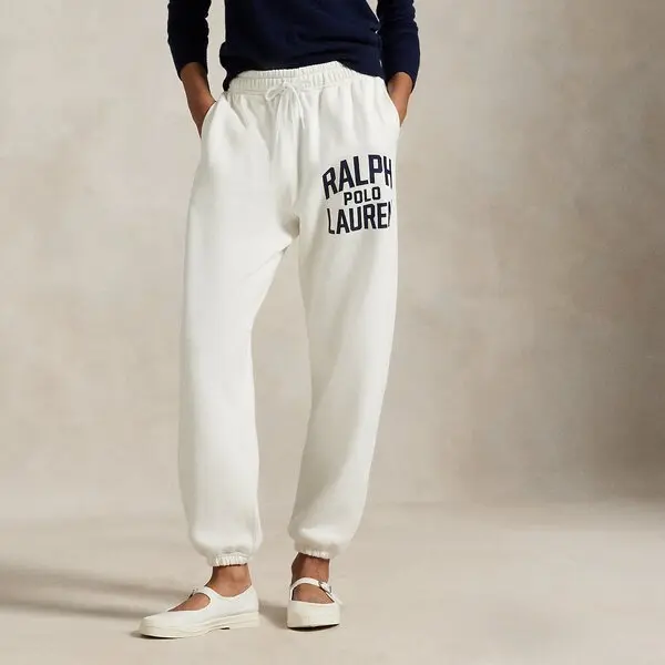 Ralph Lauren Logo Fleece Drawstring Sweatpants - Nevis