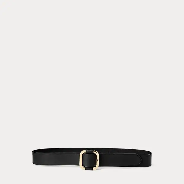 Ralph Lauren Lide-buckle Leather Belt - Black