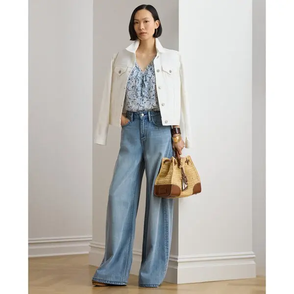 Ralph Lauren Floral Ruffle-trim Georgette Blouse