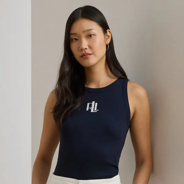 Ralph Lauren Logo-embroidered Tank Top - Lauren Navy