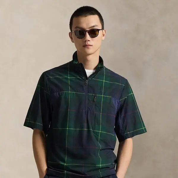 Ralph Lauren Plaid Packable Hort-leeve Jacket - Tartan