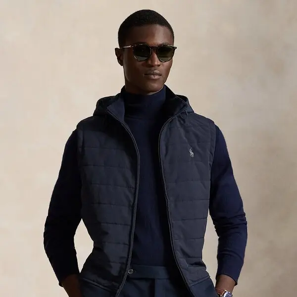Ralph Lauren Hybrid Hooded Vest - Aviator Navy