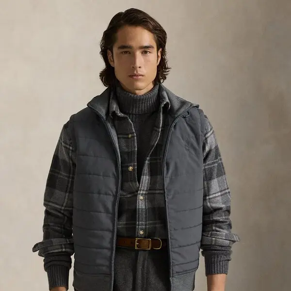 Ralph Lauren Hybrid Hooded Vet - Fortress Grey Heather