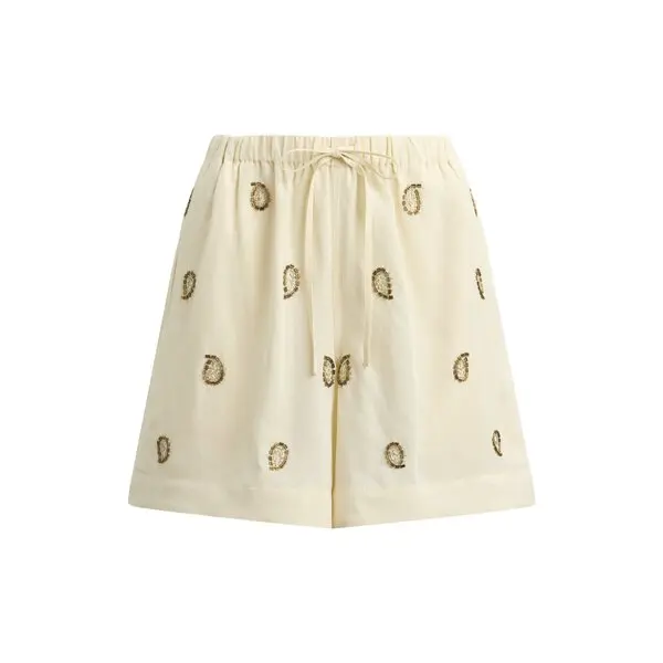 Ralph Lauren Beaded Paisley Drawstring Shorts