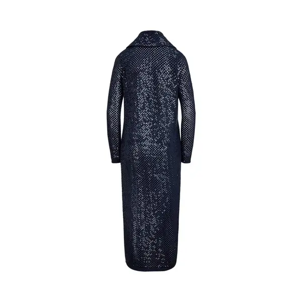 Ralph Lauren Embellished Cashmere Mesh Long Cardigan