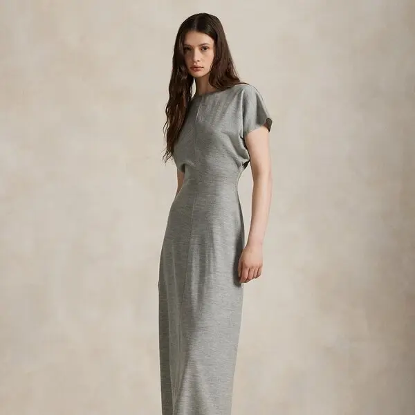 Ralph Lauren Wool-blend Dolan Dress - Light Smoke Heather
