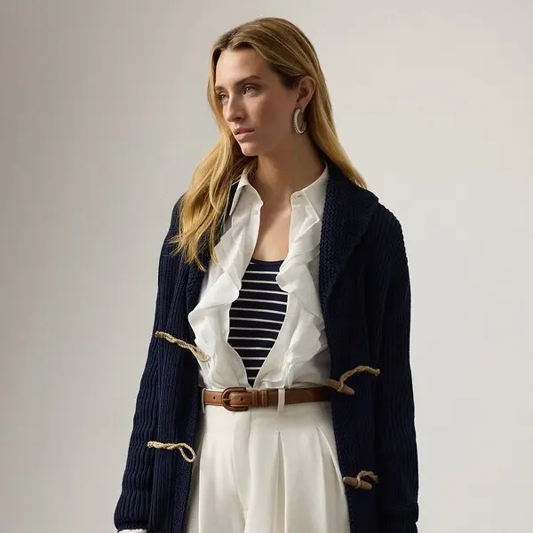 Ralph Lauren Cotton-sik Shaw-coar Cardigan - Icon Navy
